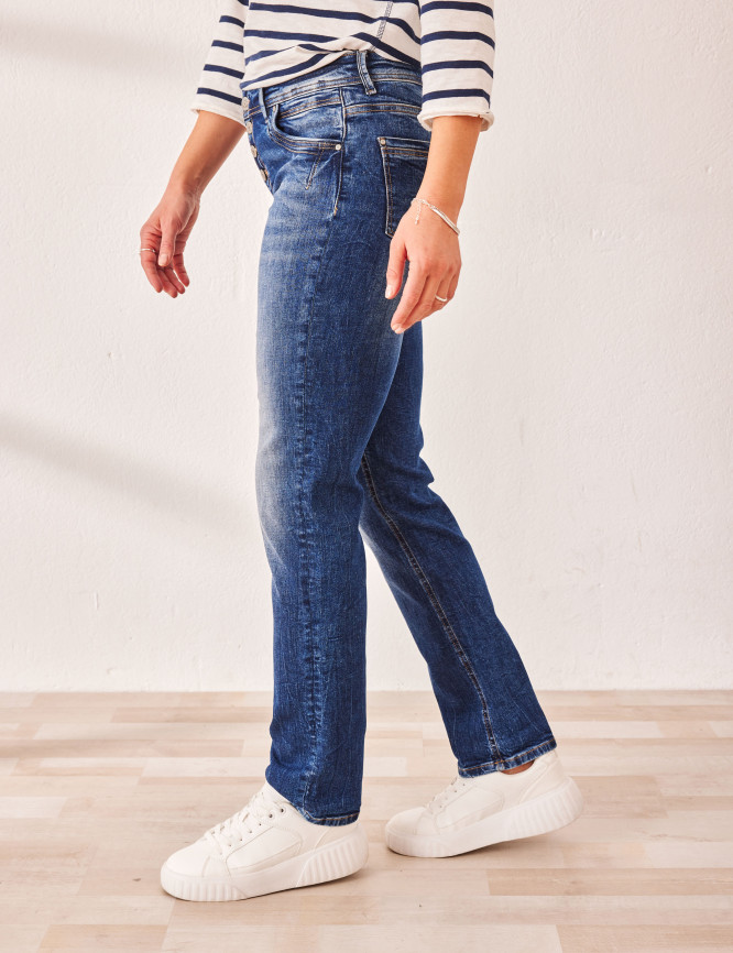 Slim Boyfriend Jeans, high waist