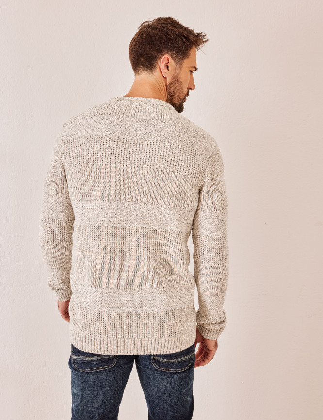 Pullover mit Struktur-Mix